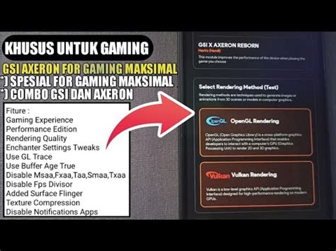 AXERON KHUSUS BUAT GAMING NON ROOT COMBO MODULE GSI AXERON UNTUK