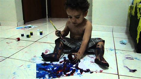 Beb Pintando Tinta Guache Youtube