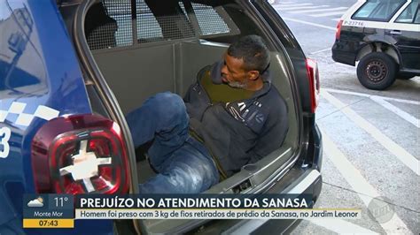 Homem é preso depois de furtar fios de cobre em prédio da Sanasa em