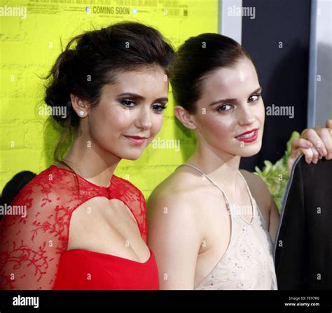 Nina Dobrev And Emma Watson At The Los Angeles Premiere Of The Perks