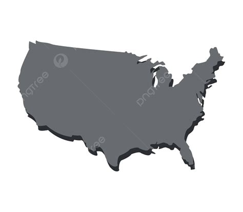 United States Map American America Border Vector American America