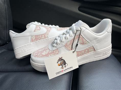 Custom Pink Dior Air Force 1 Unique Custom Nike Sneakers