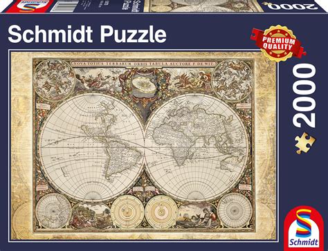Schmidt Puzzle puzzle Carte historique du monde 2000 pièces Internet Toys