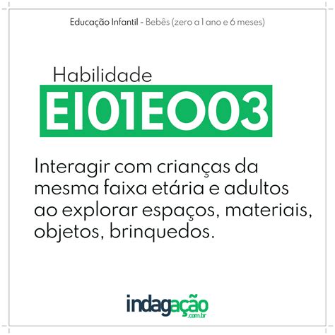 Habilidade EI01EO03 BNCC INDAGAÇÃO