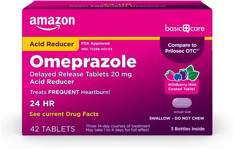 Amazon Amazon Basic Care Omeprazole Delayed Release Tablets 20 Mg