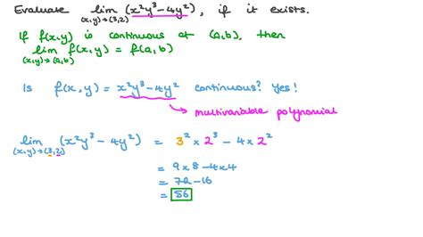 Question Video Evaluating The Limits Of A Multivariable Function Using