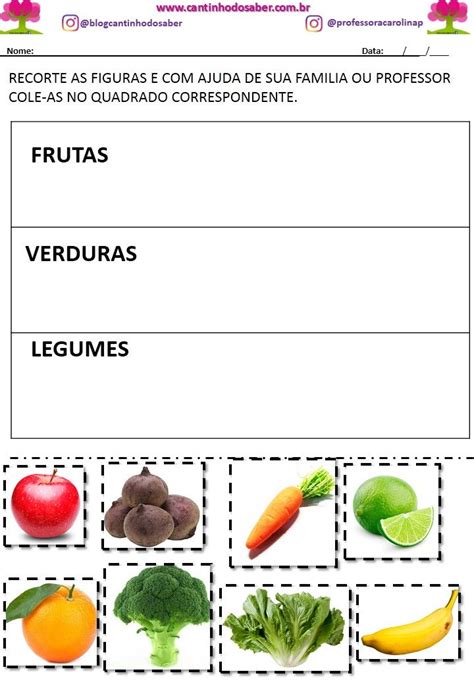 Arquivos Verduras E Legumes Atividades Para A Educa O Infantil