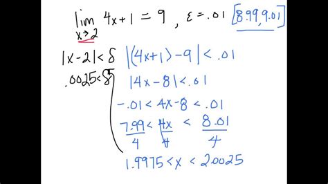 calculus delta epsilon proof of limit youtube