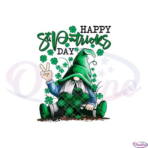 Happy St Patricks Day Gnome Irish Shamrock Svg Cutting Files Oladino