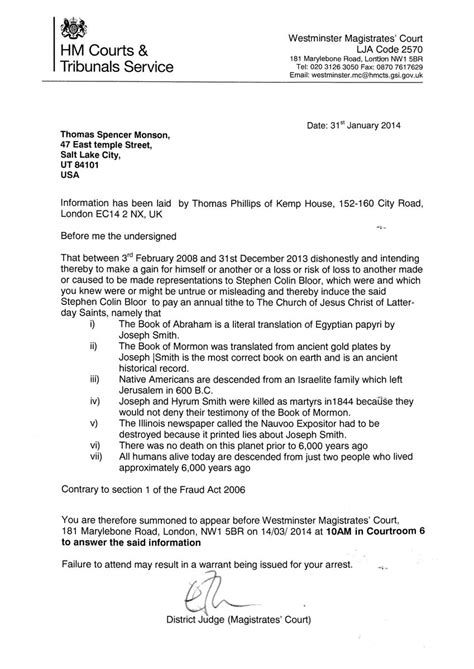 Mormon President Summoned Over Content Of Doctrine Law Religion UK
