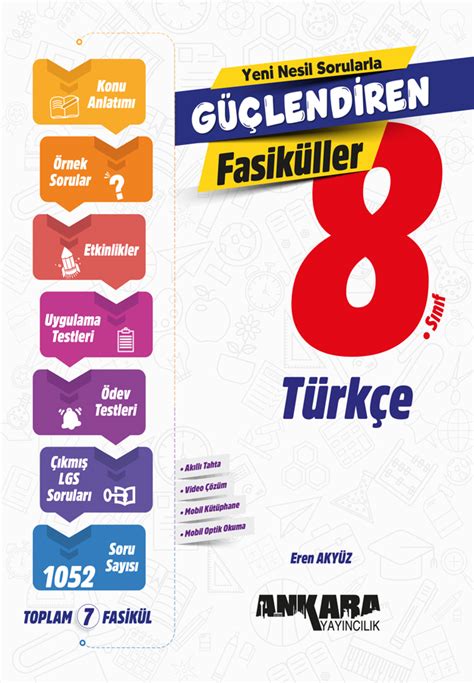 8 Sınıf Türkçe Güçlendiren SET Fasiküller Ankara Yayıncılık