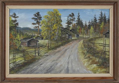OIDENTIFIERAD KONSTNÄR Olja på pannå Läde fädbodar Mora signerad