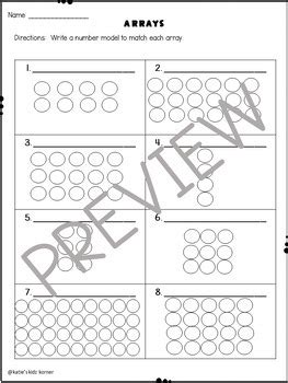 Repeated Addition And Arrays By Katie S Kidz Korner TPT