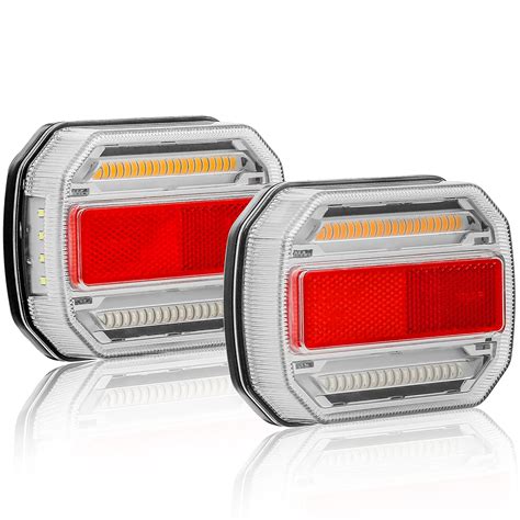 Buy D Tech Pcs V V Led Trailer Lights Waterproof Trailer Tail