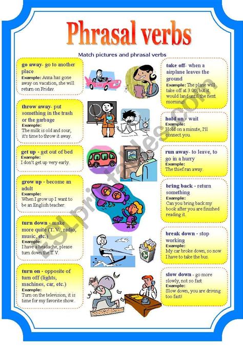 Phrasal Verbs ESL Worksheet By Makol
