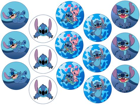 STITCH INSPIRED 15 X 2 ROUND CUPCAKE TOPPERS EDIBLE ICING WAFER EBay