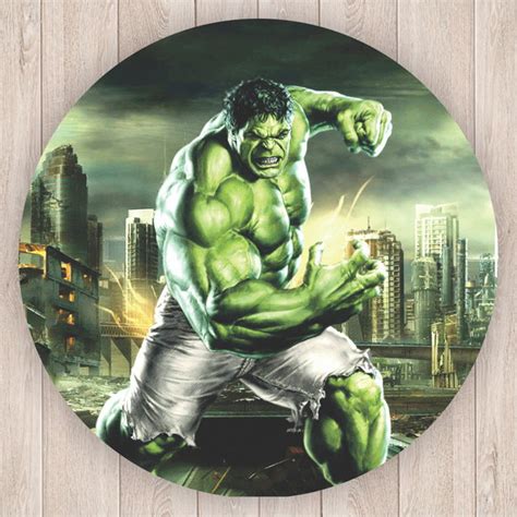 Painel Redondo Hulk X M Tecido Sublimado Mod Elo