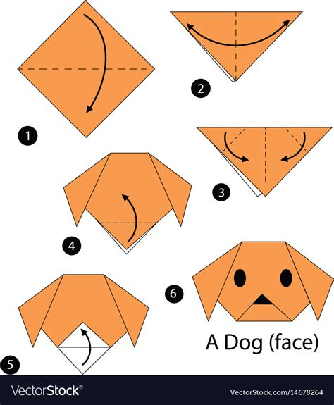 Step By Instructions How To Make Origami Vector Image