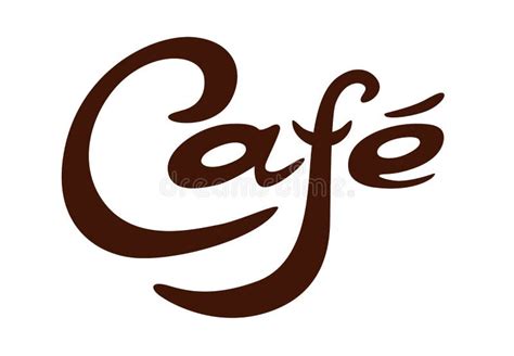 Cartel De Las Letras Del Café Letras De Brown En El Fondo Blanco