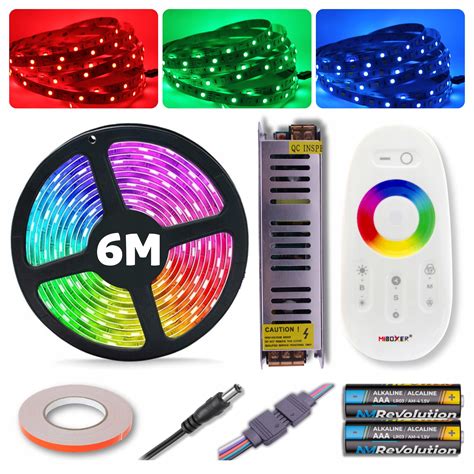 ZESTAW Taśma pasek LED RGB 5050 kolorowa zasilacz pilot 6M 12V
