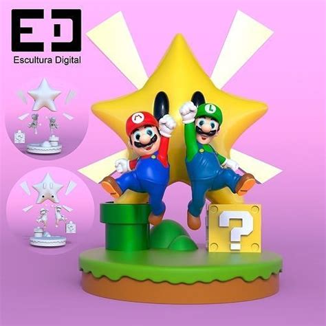 Mario And Luigi Super Mario Bros 3D Model 3D Printable CGTrader