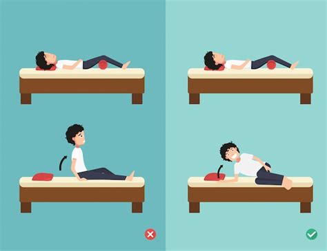 Les Meilleures Et Les Pires Positions Pour Se Réveiller Vecteur Premium