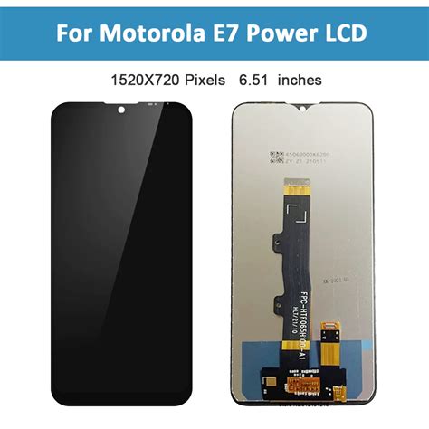 Tela Frontal Display Lcd Touch Moto E7 Power Aro Xt2097 Original