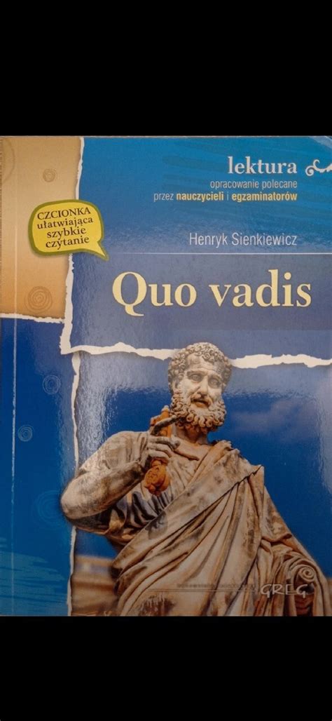 Quo vadis Henryk Sienkiewicz lektura Łódź Kup teraz na Allegro Lokalnie
