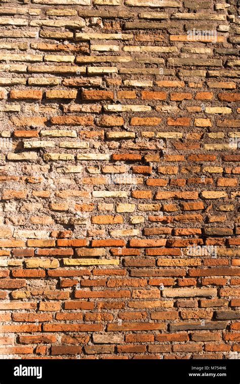 Ancient Roman Bricks Texture Rome Lazio Italy Stock Photo Alamy