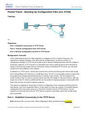 Dl Packet Tracer Backing Up Configuration Files Instructions