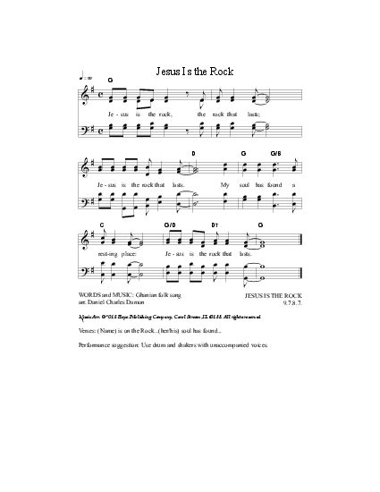 Jesus Is The Rock Hymnary Org