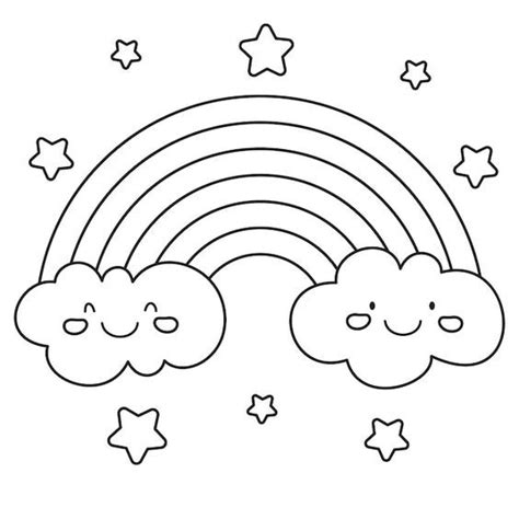 44 Coloriages Arc En Ciel Gratuits A Imprimer