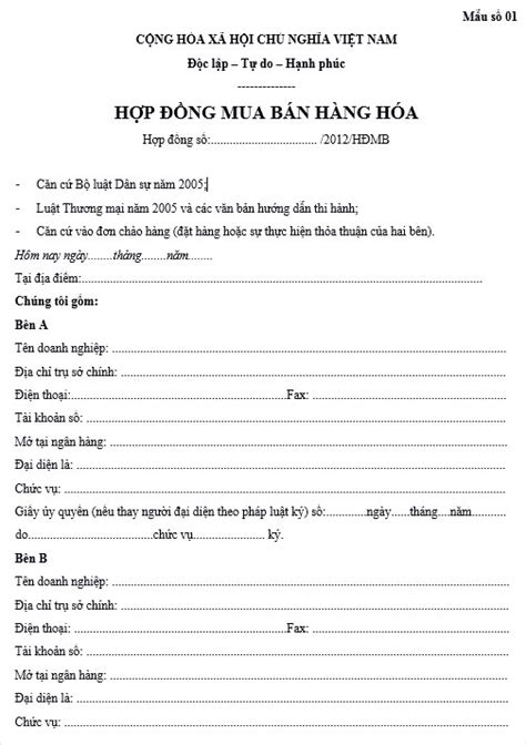Hướng dẫn đầy đủ về mẫu hợp đồng mua bán sản phẩm