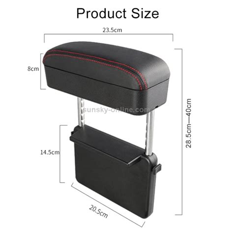 Universel de voiture en cuir PU enveloppé accoudoir boîte coussin