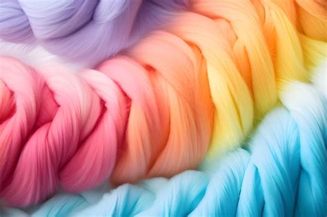 Un fondo de textura de algodón de color arco iris Foto Premium