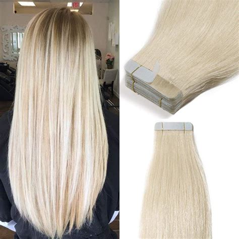 Extension Tape Adhesive Cheveux Naturel 40 Pcs Rajout Extensions Vrai