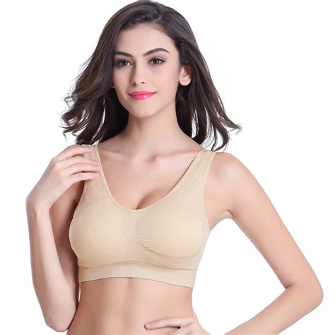 Women Girls Padded Seamless Bra Vest Tops Rimless Bras New