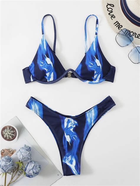 SHEIN Swim Vcay Traje de baño de 2 piezas con parte superior de