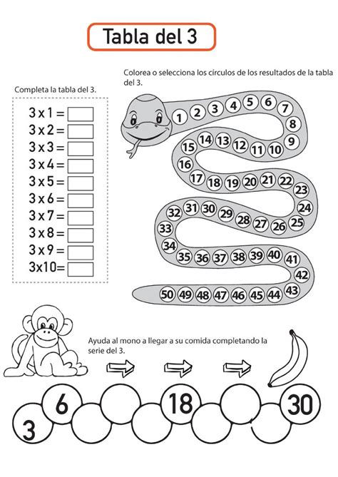 Ficha Online De Las Tablas De Multiplicar Para Segundo Primaria Puedes