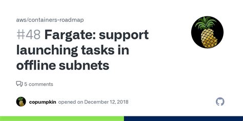 Fargate Support Launching Tasks In Offline Subnets Issue 48 Aws