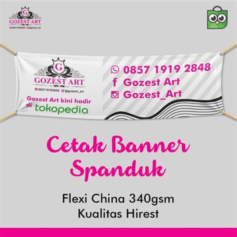 Jual Cetak Spanduk Banner Flexi 340gr Kualitas Hirest Elegan Shopee