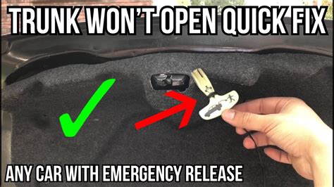 How To Open Trunk That Won T Open Temporary Fix YouTube