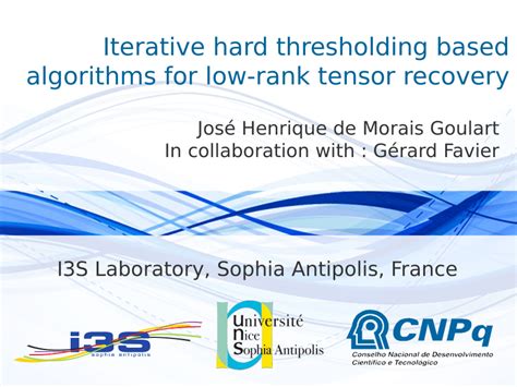 pdf iterative hard thresholding based algorithms for low rank tensor recovery
