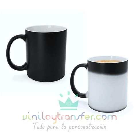 Taza mágica para sublimar Color negro Viniloytransfer
