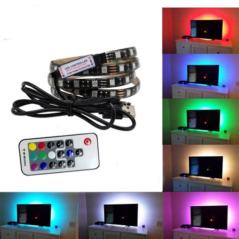 Tira De Luces LED RGB De 1m Y 2m 5050 SMD 5V CC Control Remoto