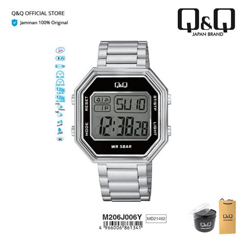 Jual Q Q QnQ QQ Original Jam Tangan Pria Rantai Digital M206 M206J