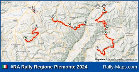 Streckenverlauf RA Rally Regione Piemonte 2024 CIAR RallyeKarte De