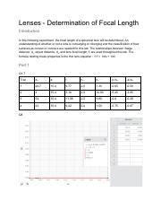 Pcs Lab Pdf Lenses Determination Of Focal Length Introduction In