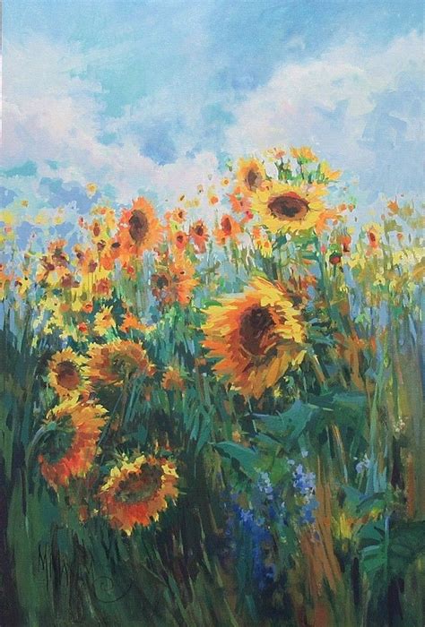 Sunflower Watercolor Painting Flower Art Painting Abstract Art