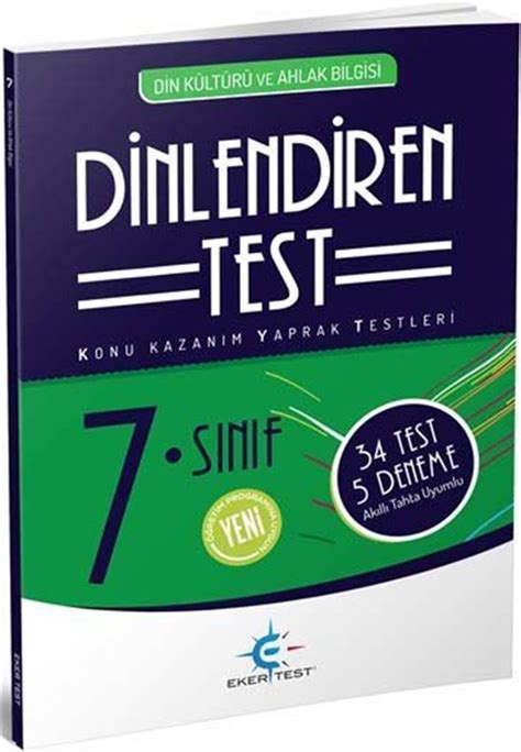 Eker Test Yayınları 7 Sınıf Din Kültürü ve Ahlak Bilgisi Dinlendiren Test